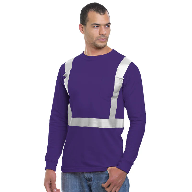 Purple High Visibility Shirts | Reflective Safety Work Shirt — Safety ...