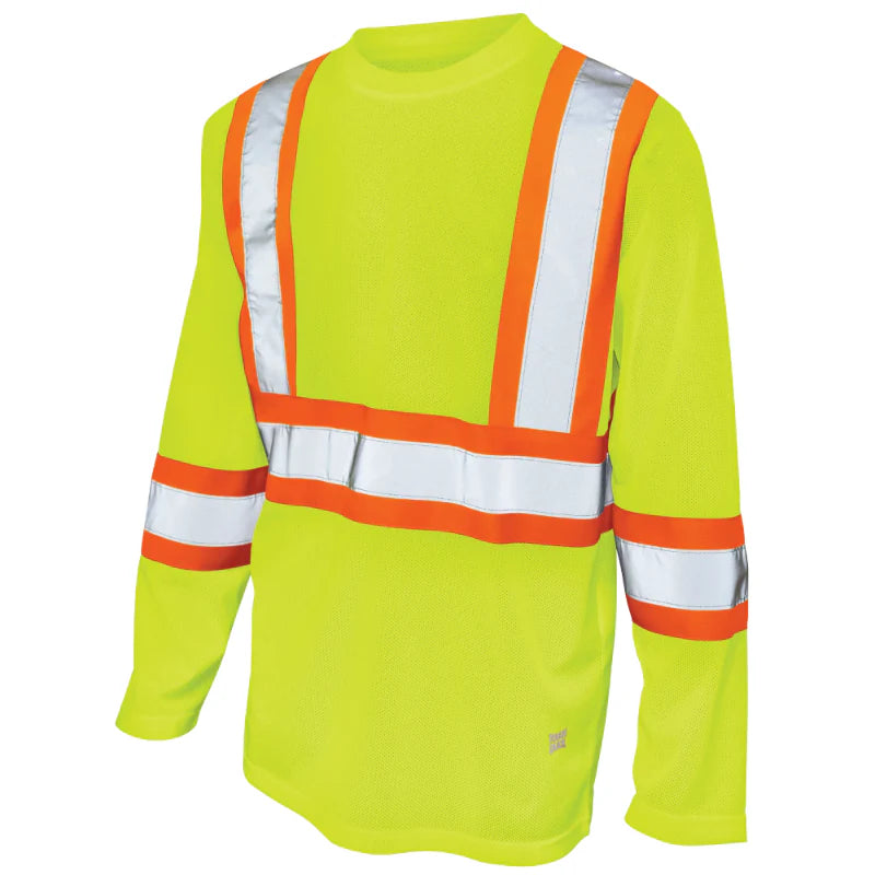Yellow High Visibility Shirts | Reflective Safety Work Shirt — Safety ...