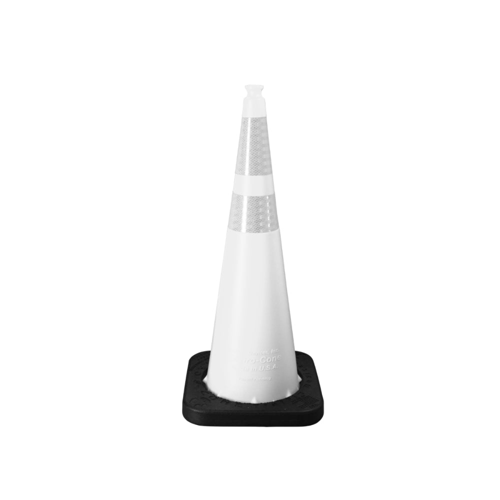 Enviro Cone 36" Traffic Cone - White - 10 Lbs - 6"+ 4" 3M Reflective C ...