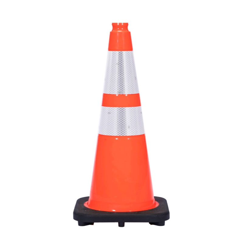 36" Traffic Cone - 12 Lbs - Wide Body - Safety Orange - 6" + 4" Inch H ...