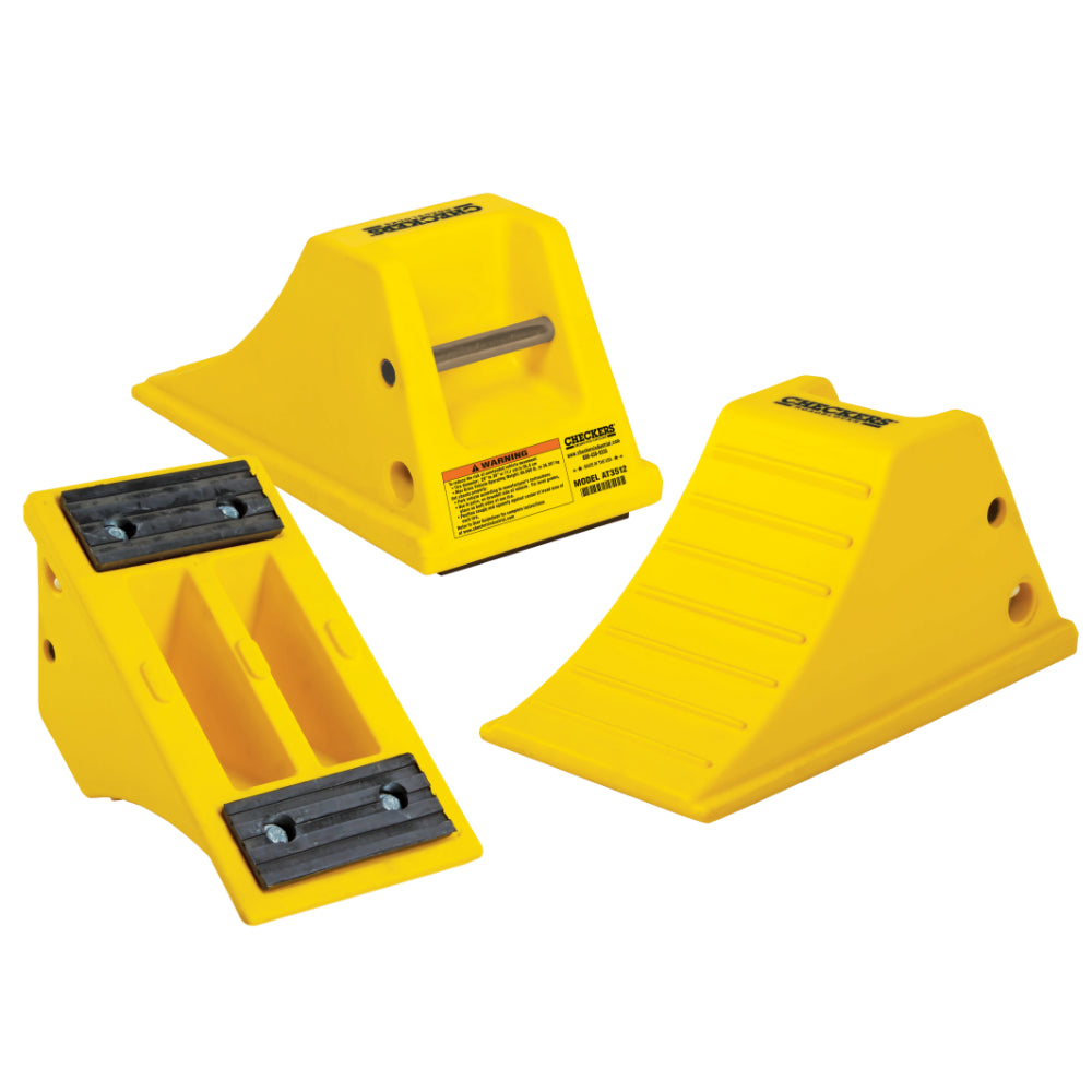All-Terrain Heavy Duty Wheel Chocks - 38" Max Tire Diameter - 40 Tons ...