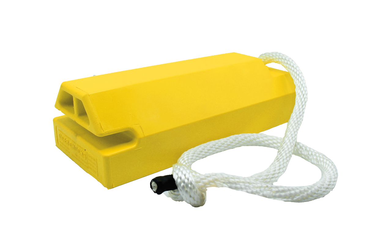 Aviation Wheel Chock 56" - Over-Sized Aircraft Rubber Pad and Locking ...