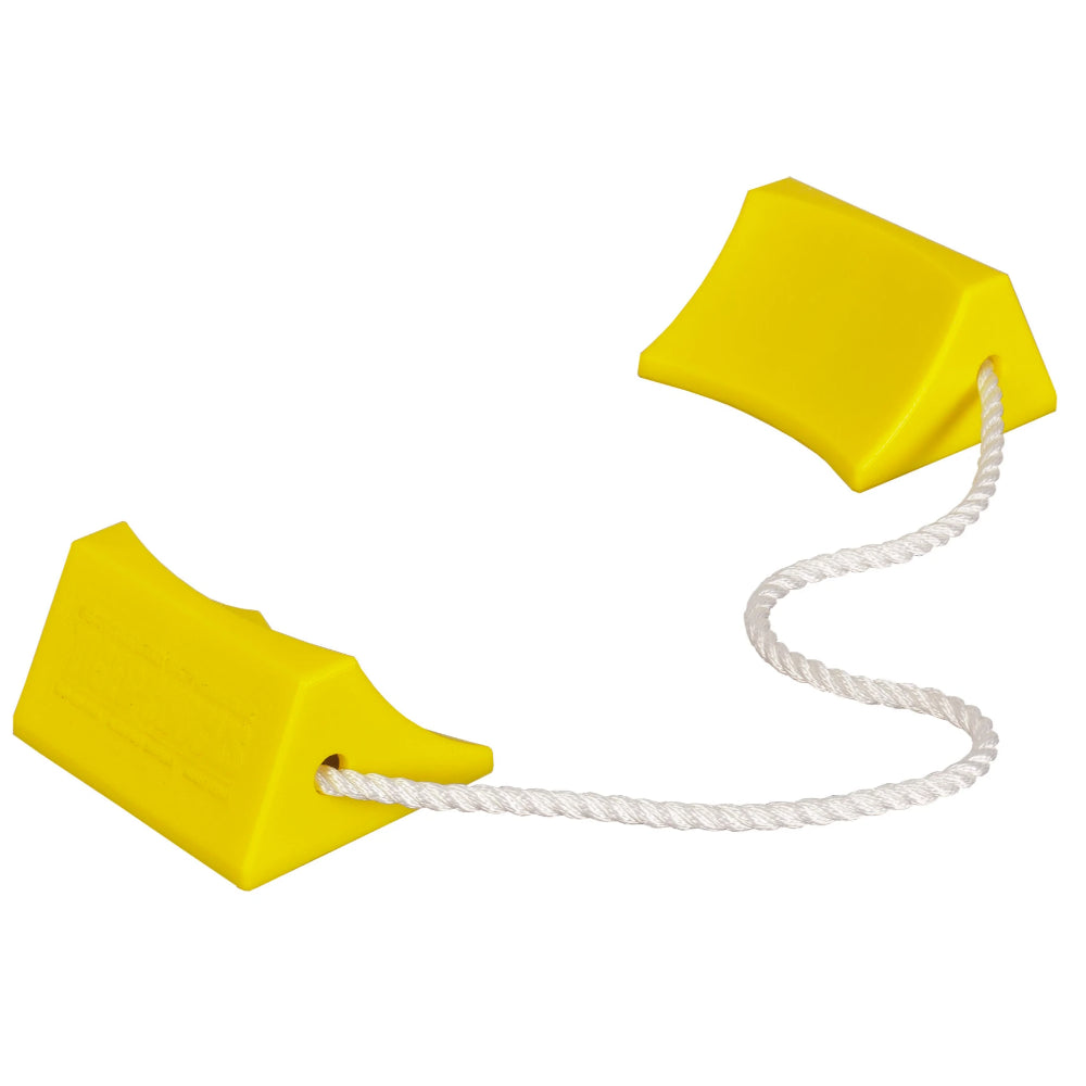Aviation Wheel Chocks 5.5" Small Sized Aircraft - Roped Pair - Yellow ...