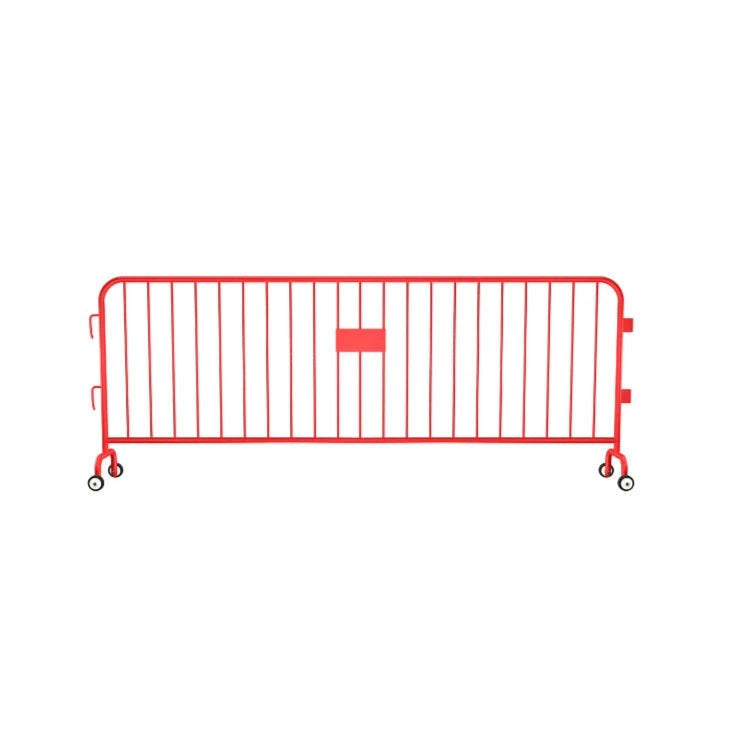 Crowdmaster® Crowd Control Powder Coated Steel Barricade - Roller Feet ...