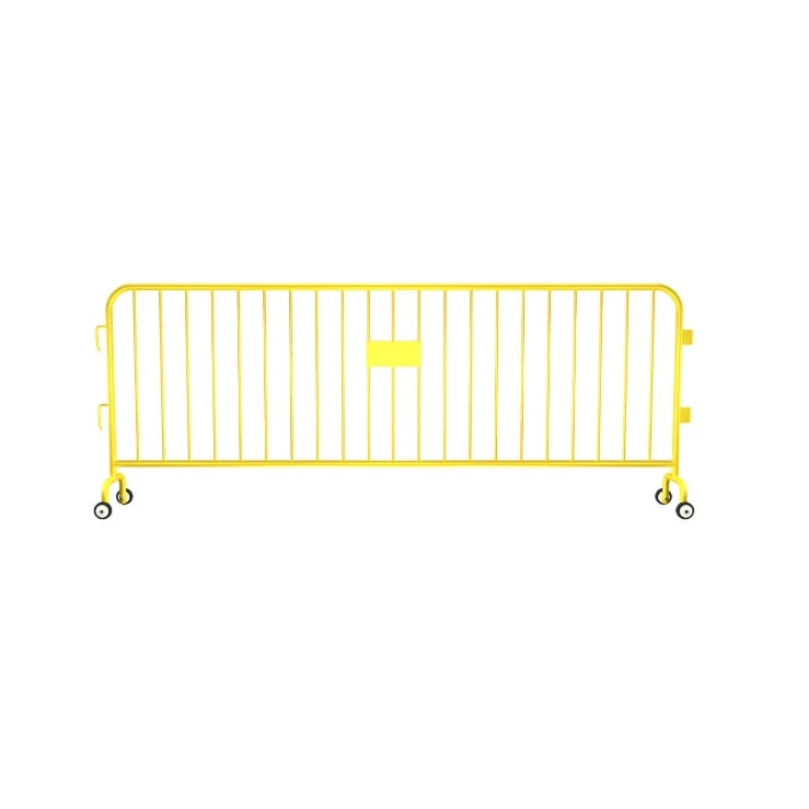 Crowdmaster® Crowd Control Powder Coated Steel Barricade - Roller Feet ...