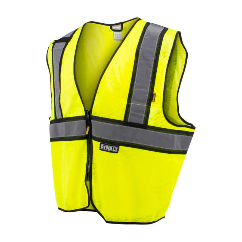 DEWALT® High Visibility Contrasting Trim Economy Mesh Vest - ANSI Clas ...