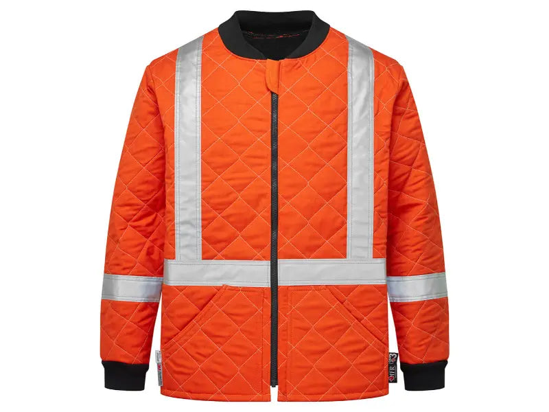 Portwest® Ultrasoft Reflective Tape Flame Resistant Quilted Freezer Ja ...