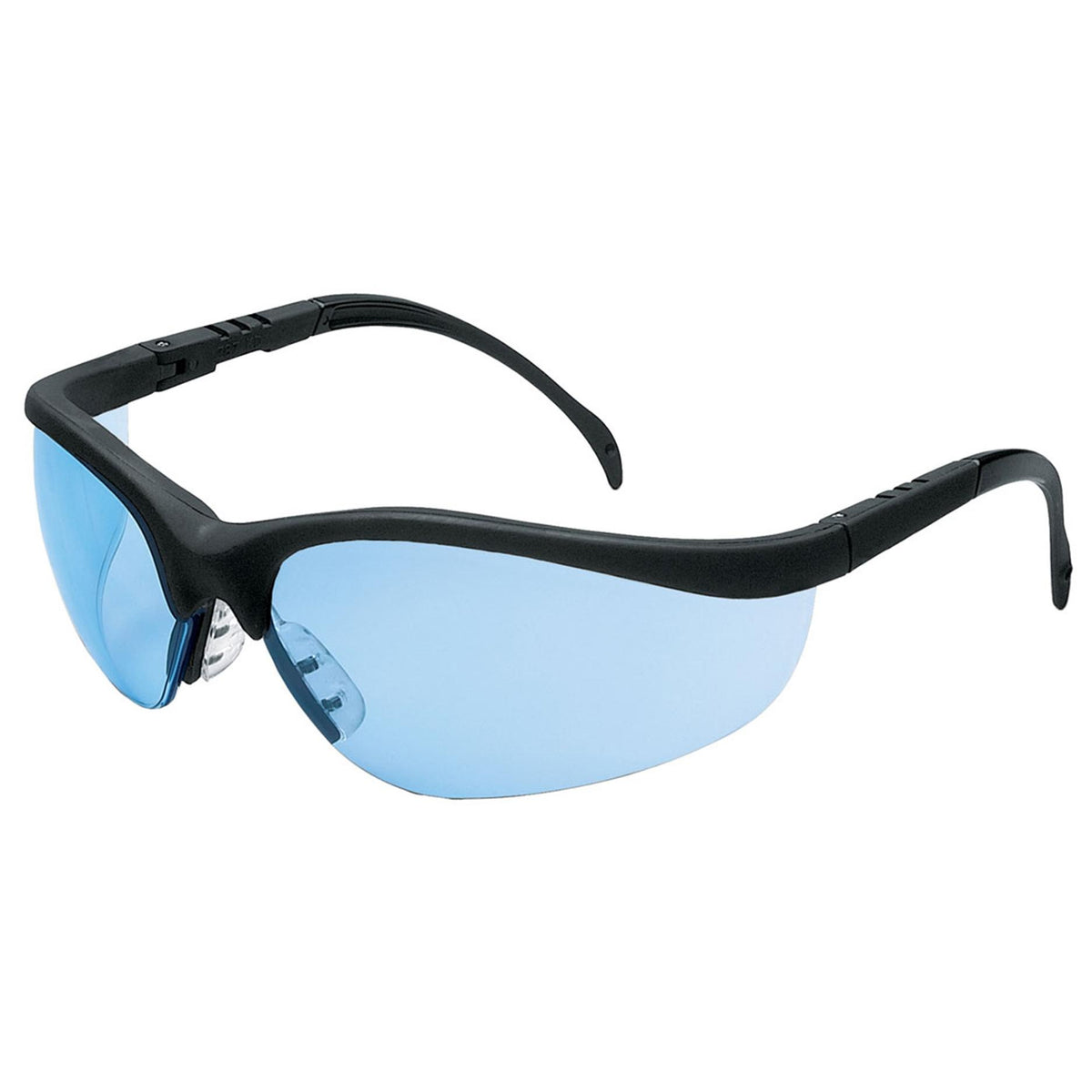 MCR Safety Klondike KD1 Safety Glasses - Black Frame - Light Blue Lens ...