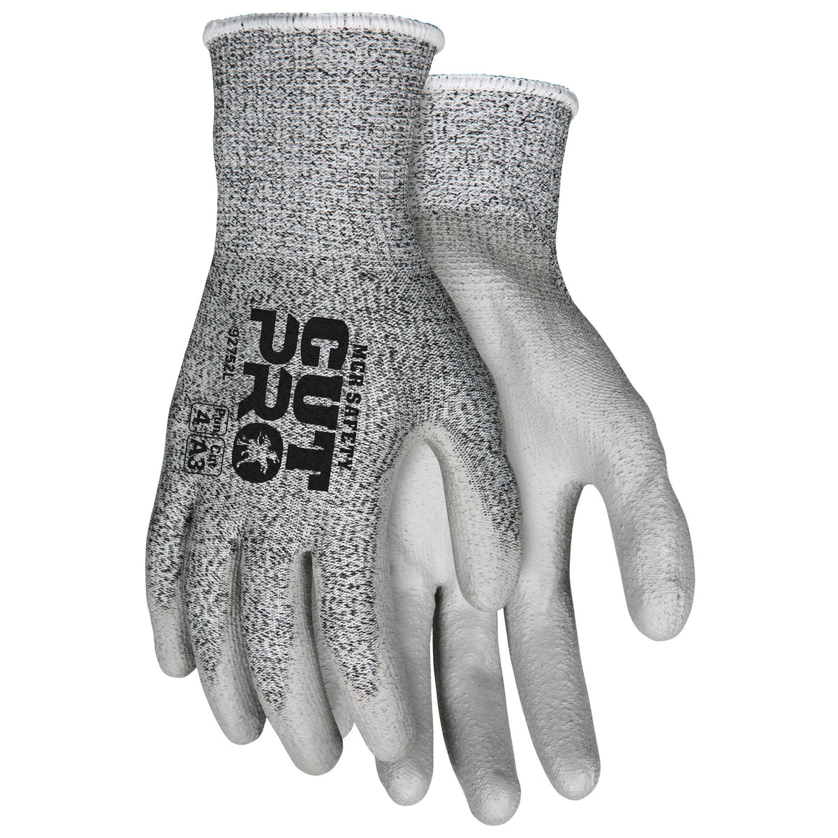 MCR Safety Cut Pro Gloves - 13 Gauge Hypermax Shell - PU Palm & Finger ...