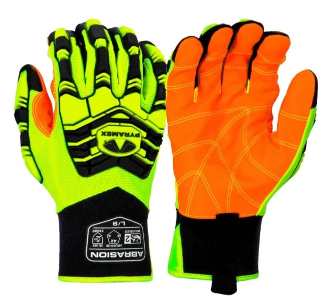 Pyramex® Hi-Vis Punture Resistant Impact Level 2 Safety Gloves - GL806 ...