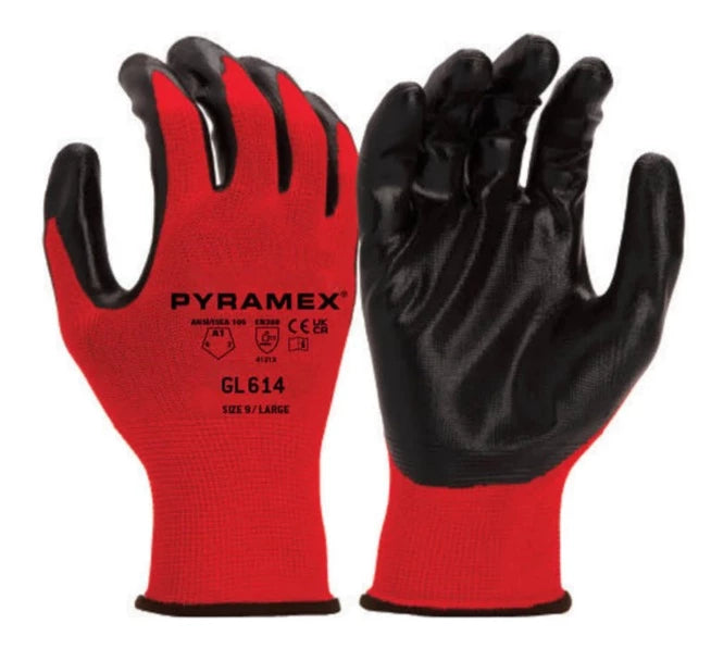 Pyramex® Tear And Abrasion Resistant Nitrile Smooth Safety Gloves - GL ...