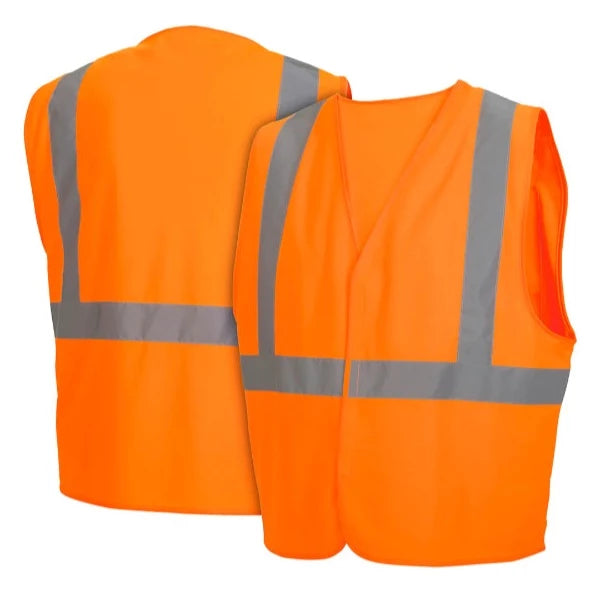 Pyramex® Hi Vis Lightweight Solid Safety Vest - Type R ANSI Class 2 ...