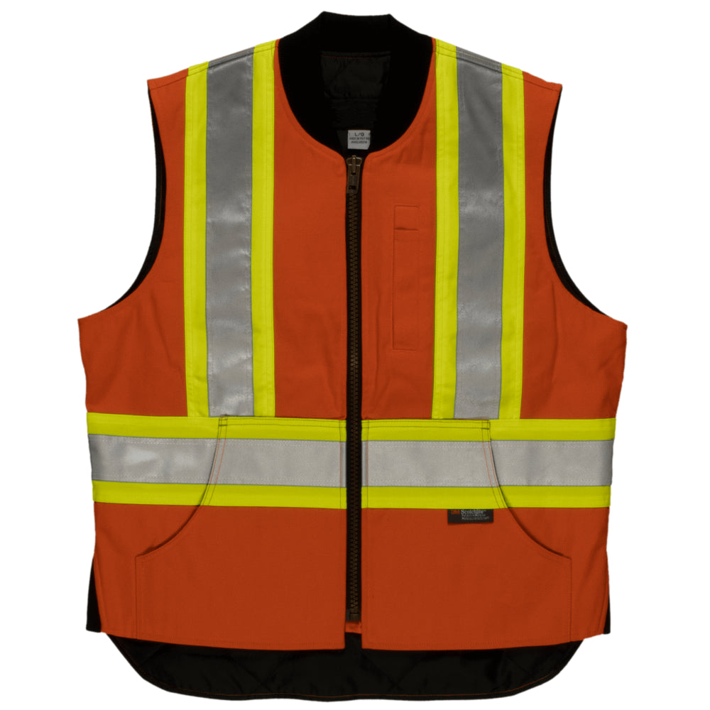 Tough Duck® Duck Cotton Insulated Winter Safety Vest - X-Back - SV06 ...