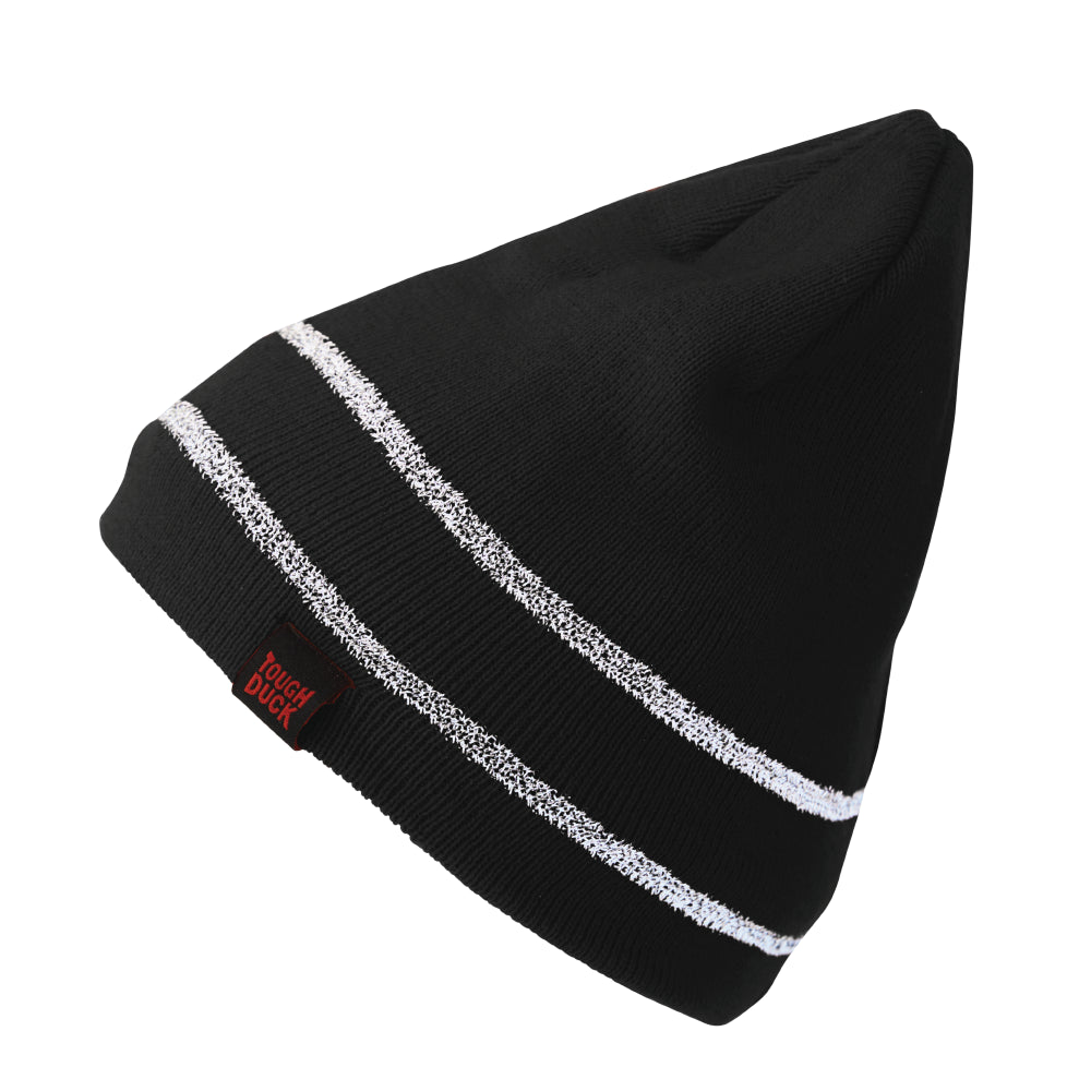 Tough Duck Hi-Vis Acrylic Knit Cap with Reflective Stripe - i458 ...