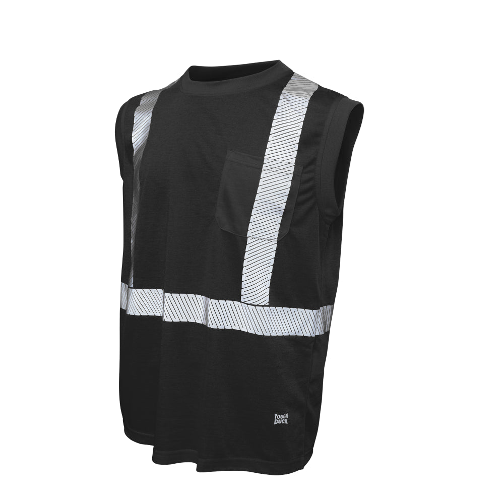 Tough Duck Hi-Vis Polyester Jersey Sleeveless Safety T-Shirt - ST15 ...