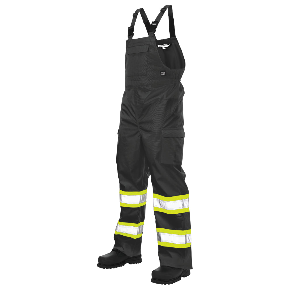 Tough Duck Ripstop Unlined Safety Rain Bib Overall with Adjustable Sho ...