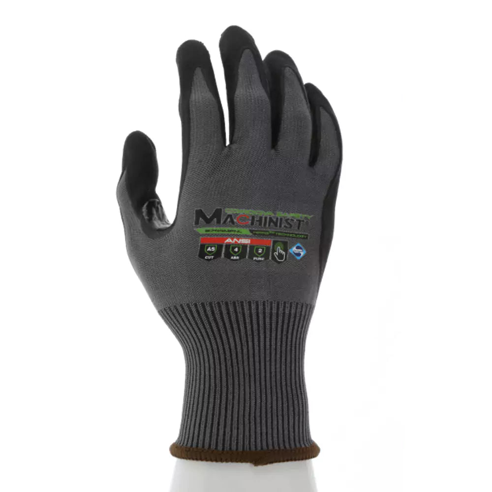 Cordova Safety Machinist Cut Resistant Gloves - 15-Gauge ANSI Cut Leve ...