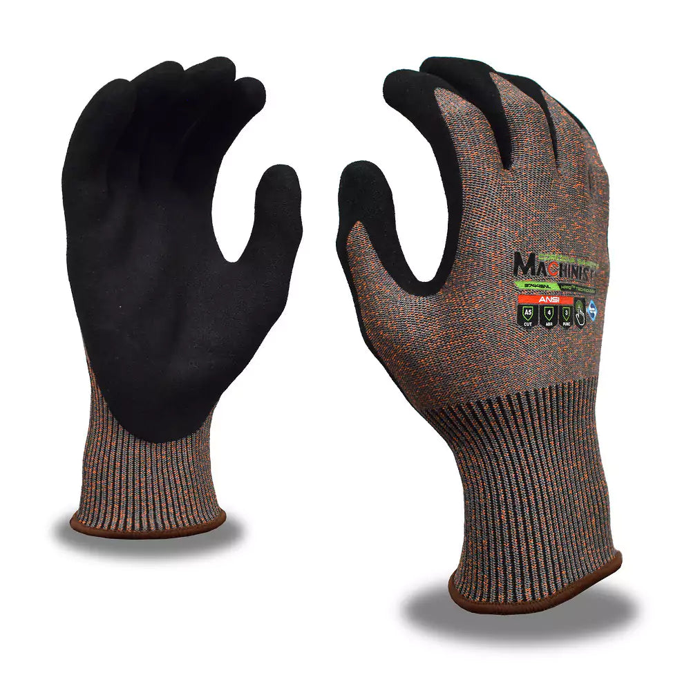 Cordova Safety Machinist Cut Resistant Gloves - 15-Gauge ANSI Cut Leve ...