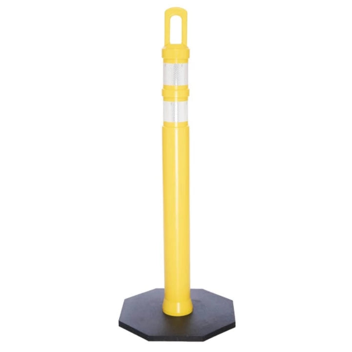 42" JBC Safety Arch Top Traffic Delineator Post Kit - Yellow Post + 12 ...