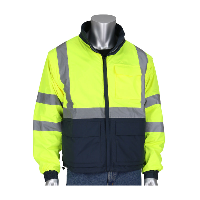 PIP® 4-in-1 Reversible Multi-Seasonal Windbreaker - ANSI Class 3 Type ...