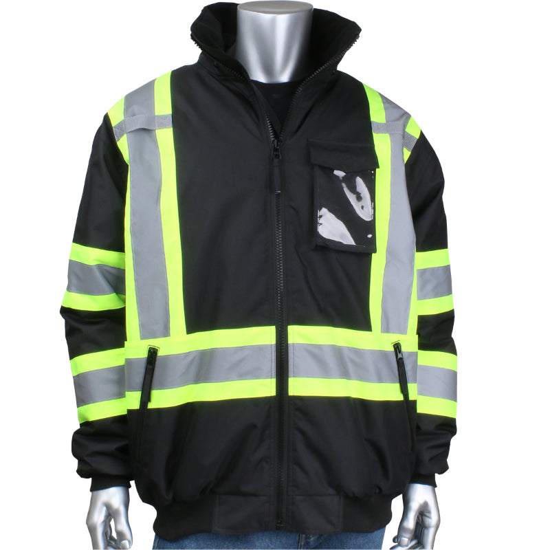 PIP® Two-Tone X-Back Full Zip Bomber Jacket - ANSI Class 1 Type O - 33 ...