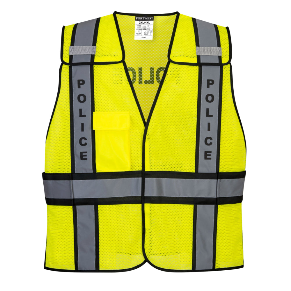 PORTWEST® Police High Visibility Public Safety Vest - ANSI Class 2 - U ...