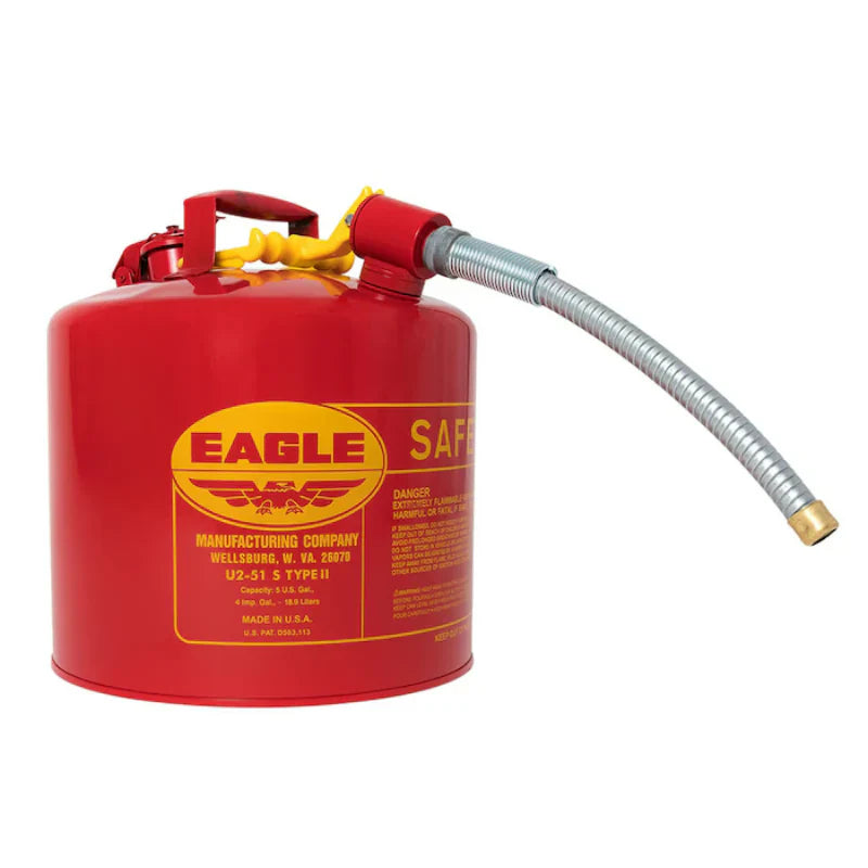 Eagle Safety Can - Type 2 Gas Can With 7/8" Spout - 5 Gallon - Red ...