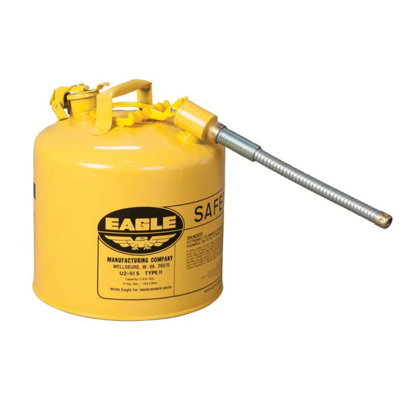 Eagle Safety Can - Type 2 Diesel Can With 5/8" Spout - 5 Gallon - Yell ...