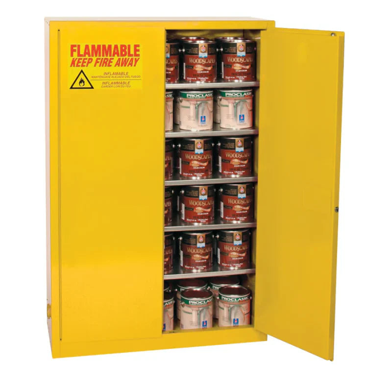 Safety Storage Cabinet 60 Gallon - Paint & Ink - 2 Self Closing Doors ...