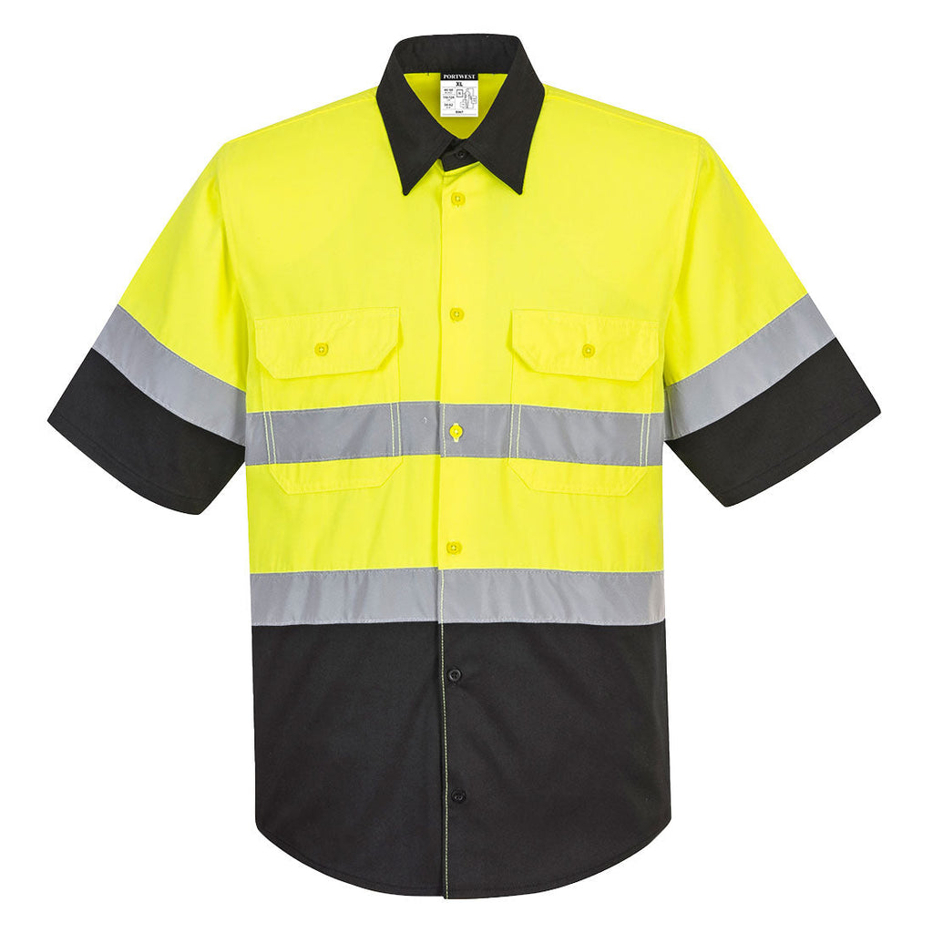 High Visibility Button Up Shirts | Reflective Work Shirt — Safety Vests ...