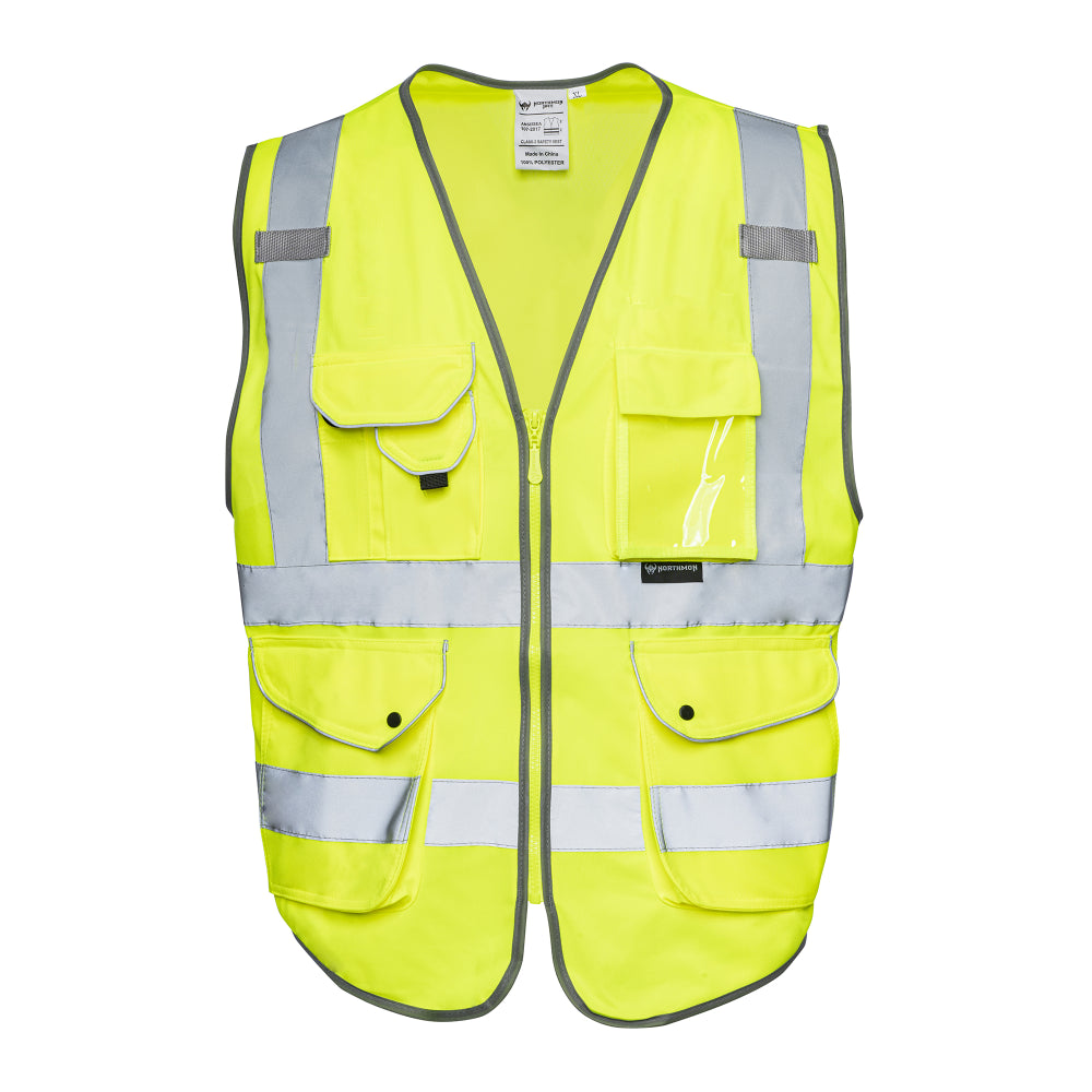 Premium Hi Vis Surveyor Safety Vest 9 Pockets - ANSI Class 2 — Safety ...
