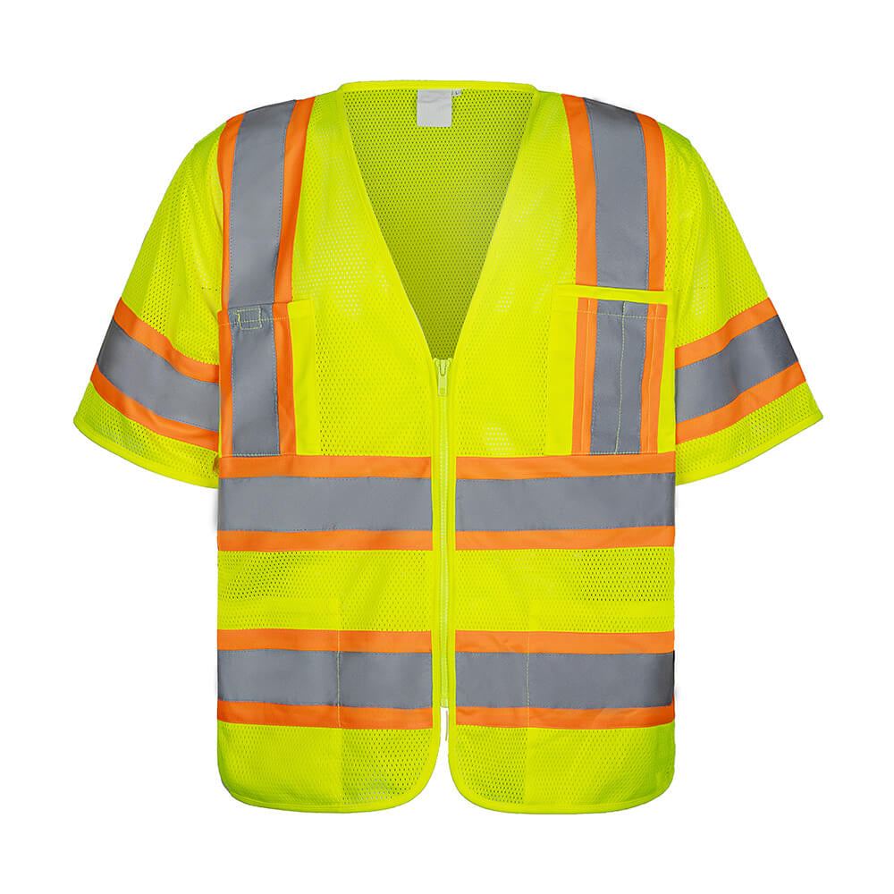 High Visibility Safety Vest Short Sleeve Mesh - ANSI Class 3 - 102 Ser ...