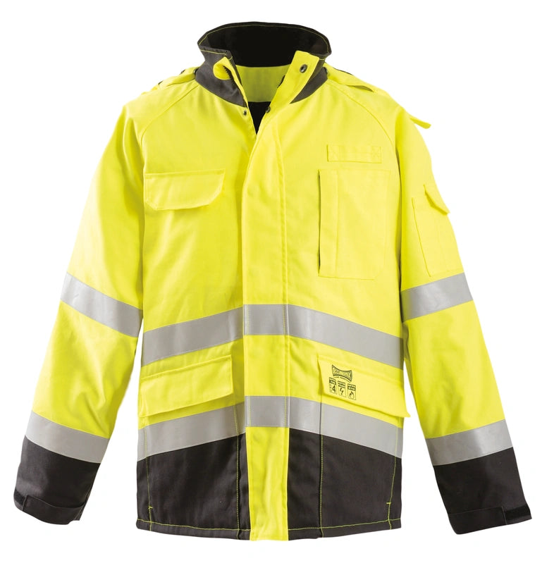 OccuNomix Flame Resistant FR Bomber Jacket - Yellow/Black - Type R Cla ...