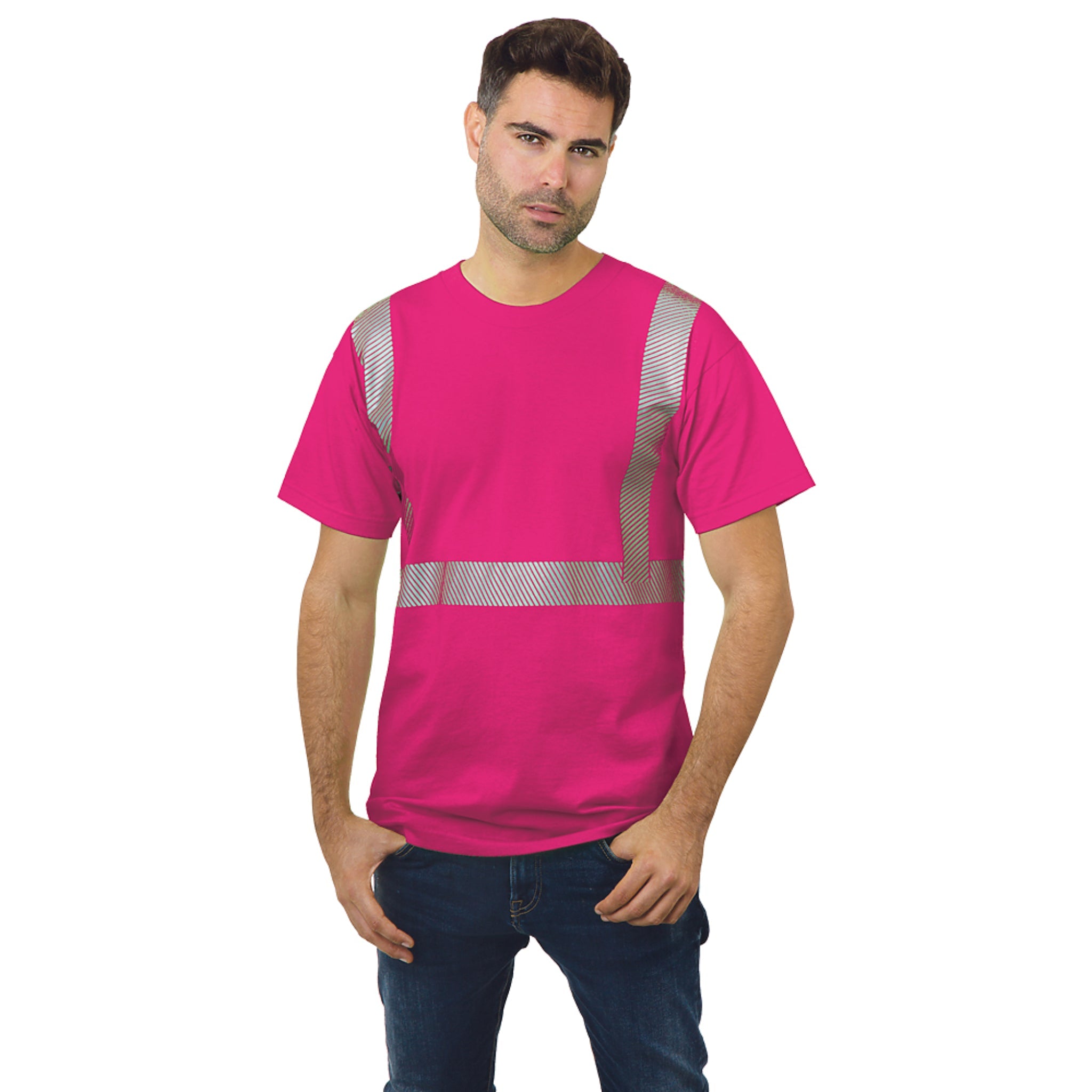 Pink High Visibility Shirts | Reflective Safety Work Shirt — Safety ...