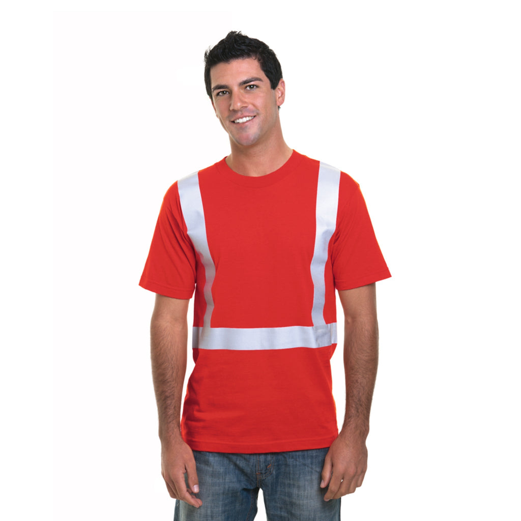 Red High Visibility Shirts | Reflective Safety Work Shirt — Safety ...