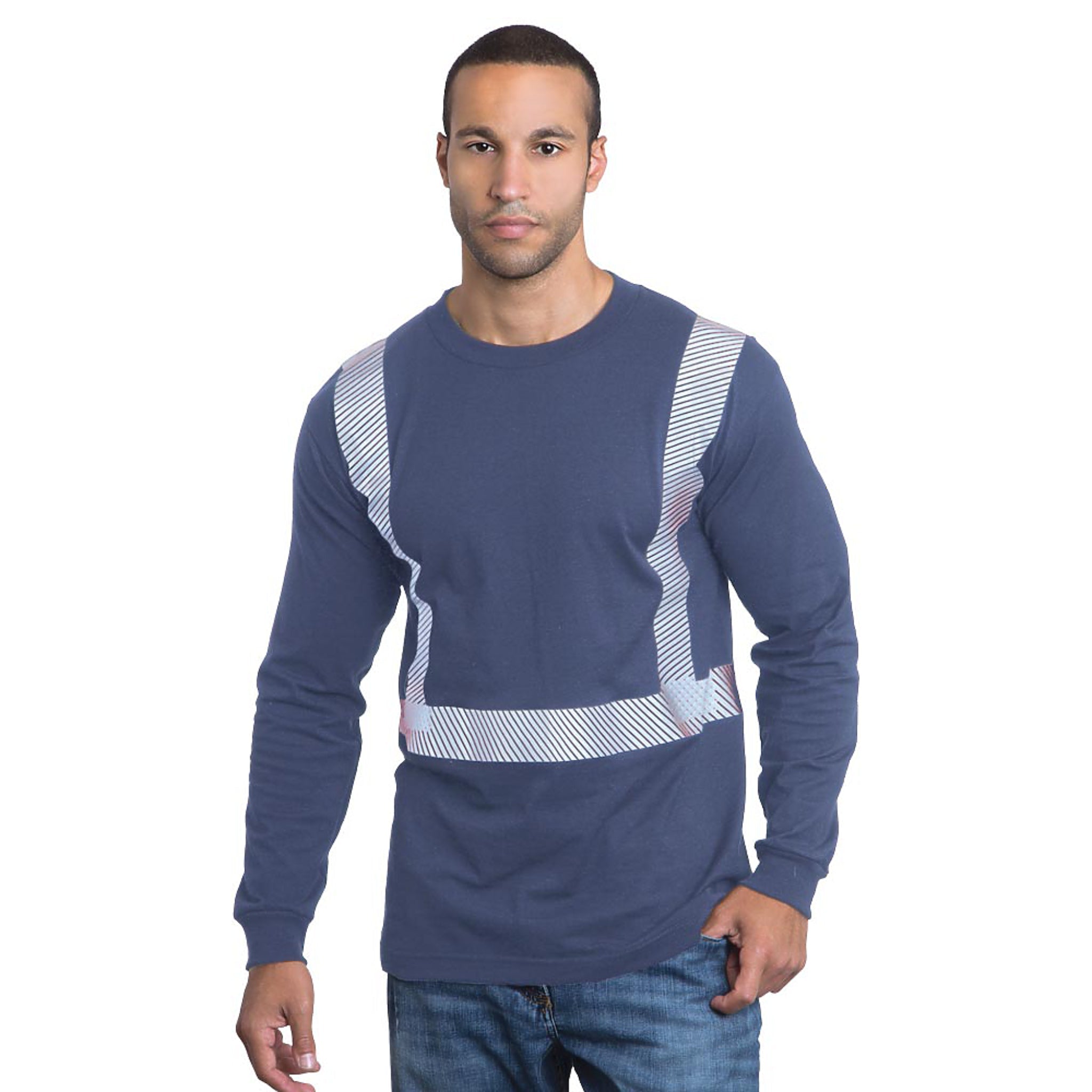 Blue High Visibility Shirts | Reflective Safety Work Shirt — Safety ...