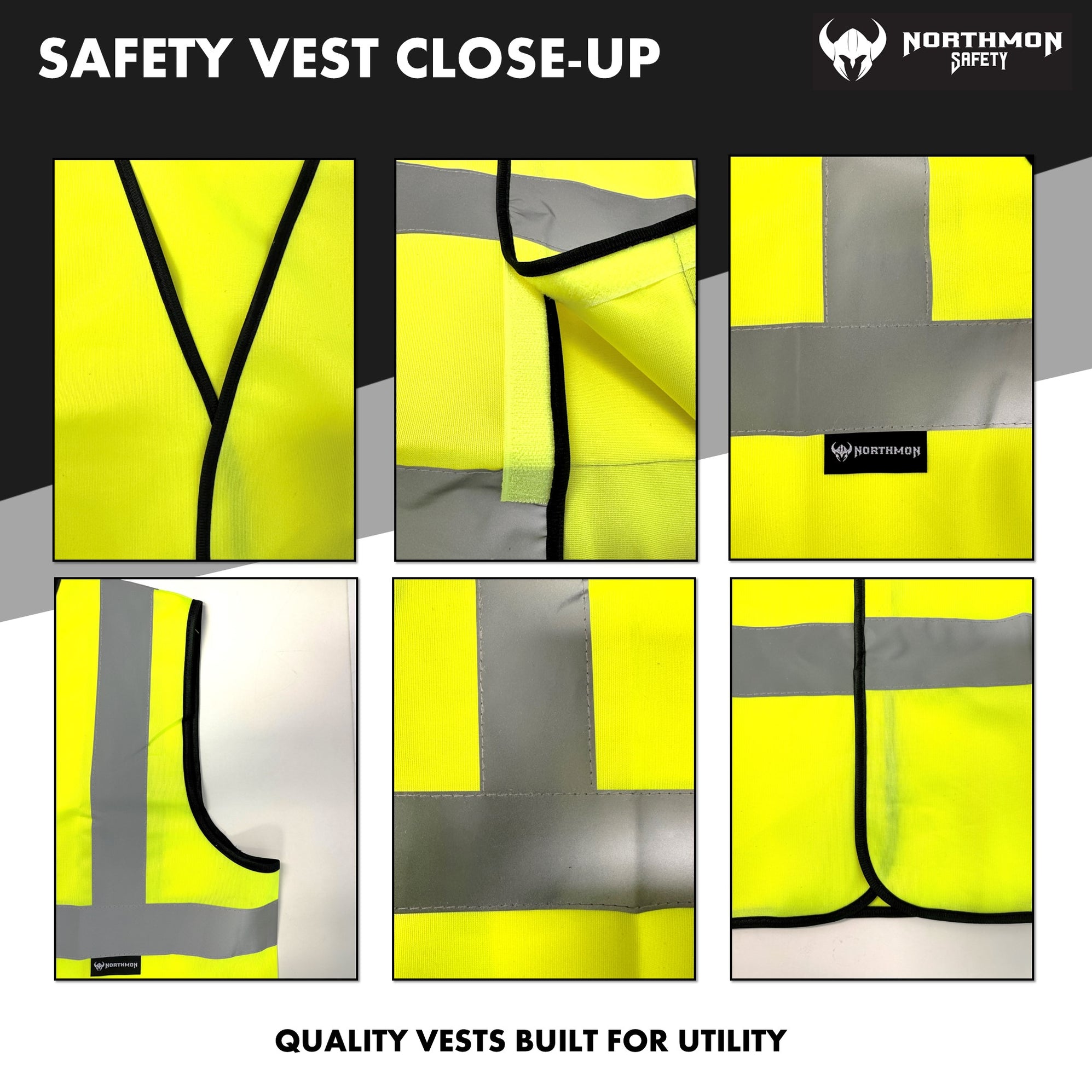 Two Band High Visibility Solid Safety Vest - 101 Series - ANSI Class 2 ...