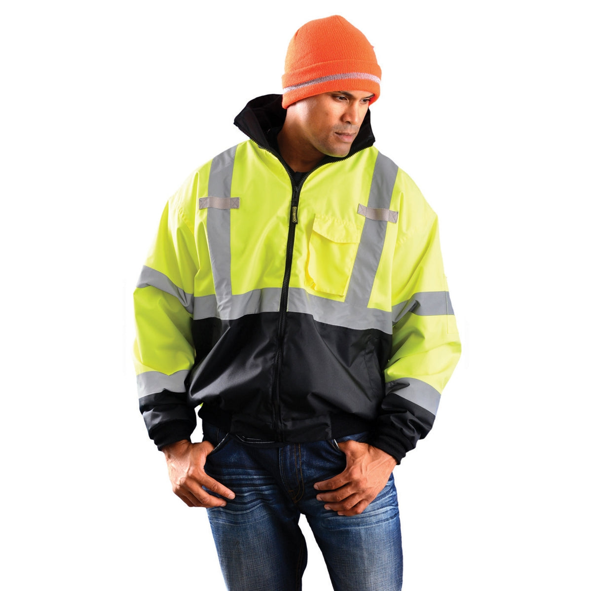 Hi Vis Jacket With Removable Lining / Sleeves — Safety Vests and More