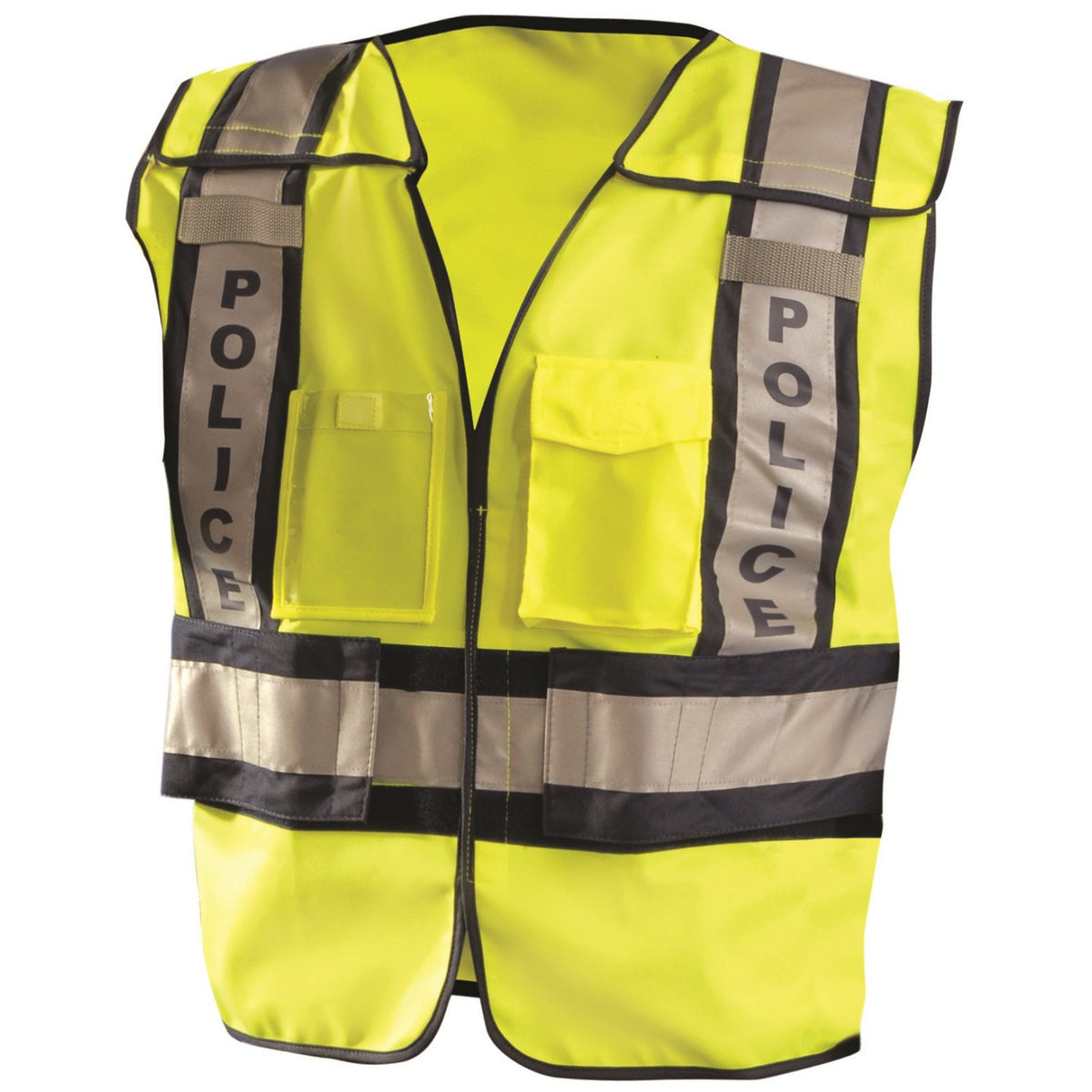 OccuNomix Premium Solid Public Hi Vis Police Safety Vest - Yellow - Ty ...