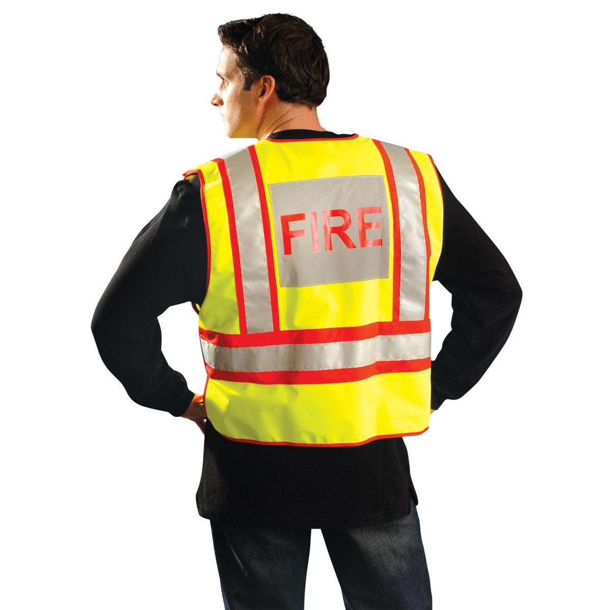 OccuNomix® Premium Solid Public Hi Vis Fire Safety Vest - Yellow - Typ ...