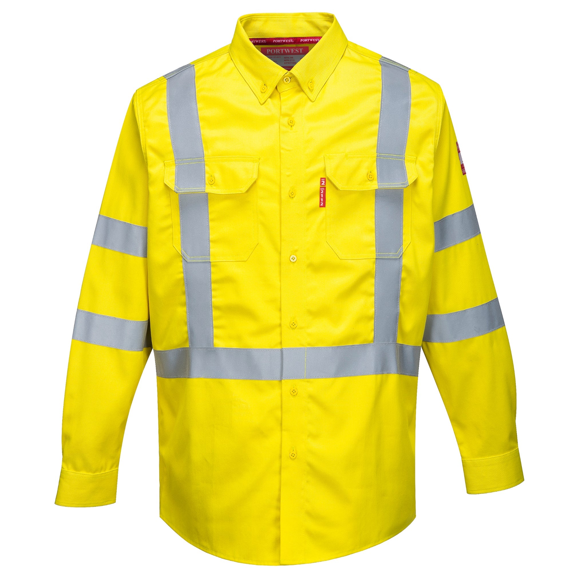 High Visibility Button Up Shirts | Reflective Work Shirt — Safety Vests ...