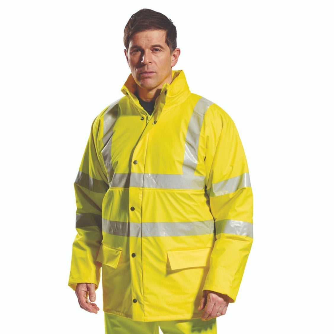 PORTWEST® High Vis Waterproof Rain Jacket - Unlined - ANSI Class 3 - U ...