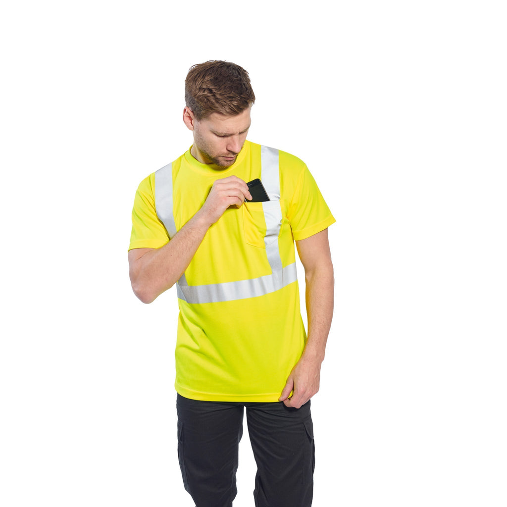 ANSI Class 2 High Visibility Shirts | Reflective Safety Work Shirt ...