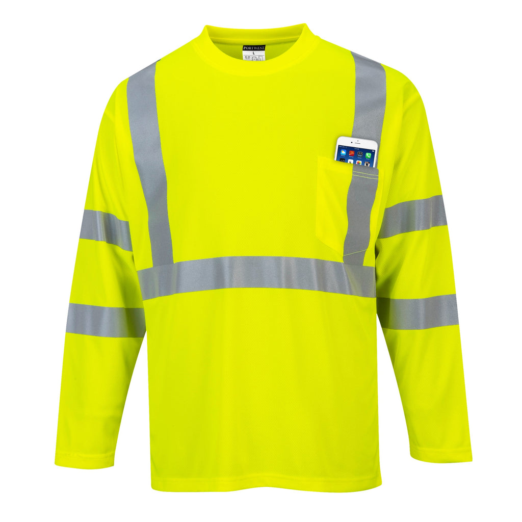 Yellow High Visibility Shirts | Reflective Safety Work Shirt — Safety ...