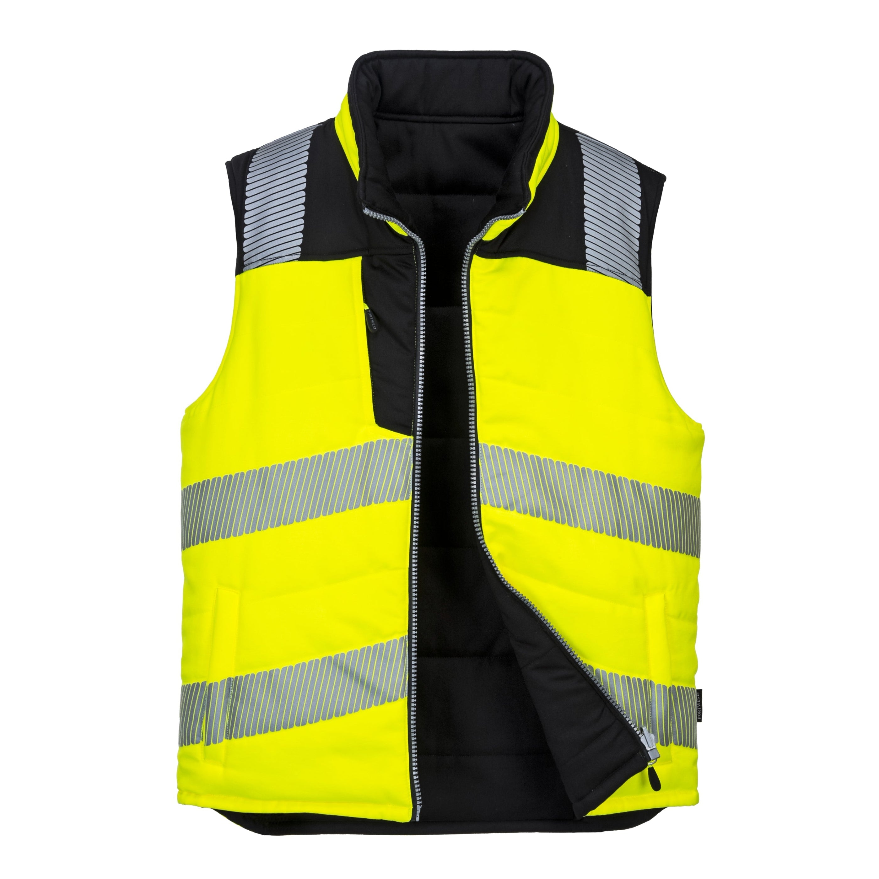 PORTWEST® High Visibility Insulated Safety Vest - Reversible - ANSI Cl ...