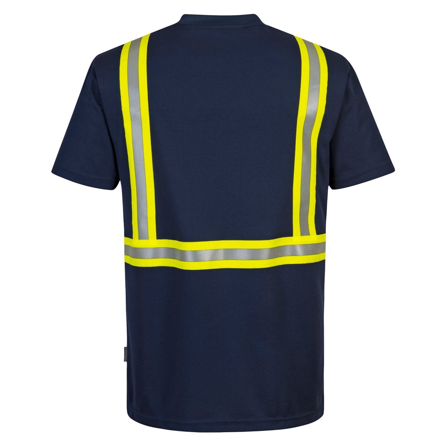 Navy Blue High Visibility Shirts | Reflective Safety Work Shirt ...