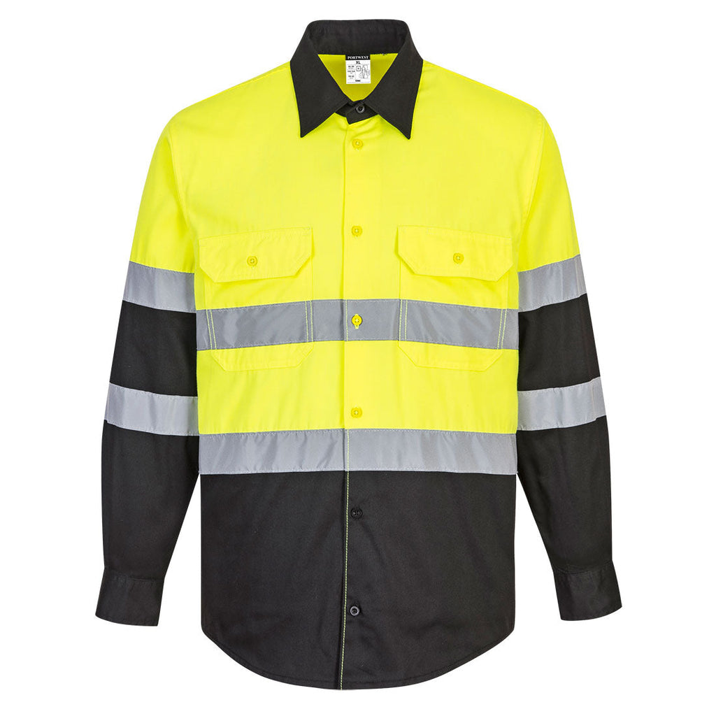 High Visibility Button Up Shirts | Reflective Work Shirt — Safety Vests ...