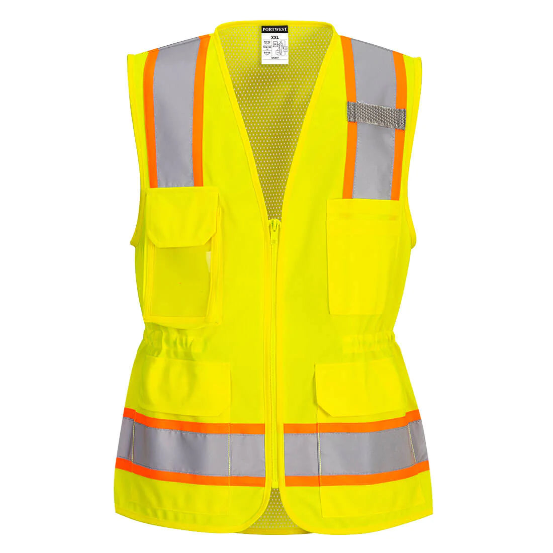 PORTWEST Women's Hi-Vis Contrast Tape Safety Vest - ANSI Class 2 US392 ...