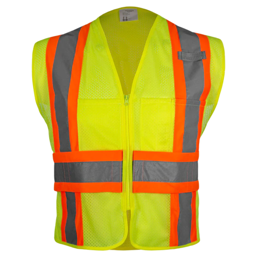 Reflective Apparel® Hi-Vis Adjustable Side Wrap Poly Mesh Zip Vest ...
