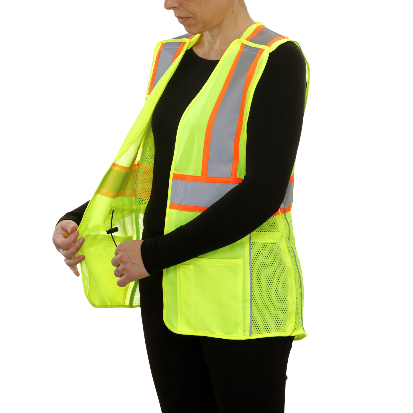 Reflective Apparel Poly Mesh Ladies X-Back Vest ANSI Class 2 - 54GX ...